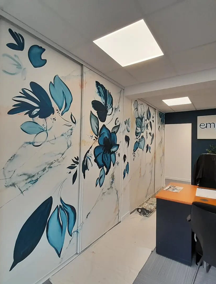Fresque mural dans les bureaux d'Empruntis - Créa Décor by Stéphanie Ferandez